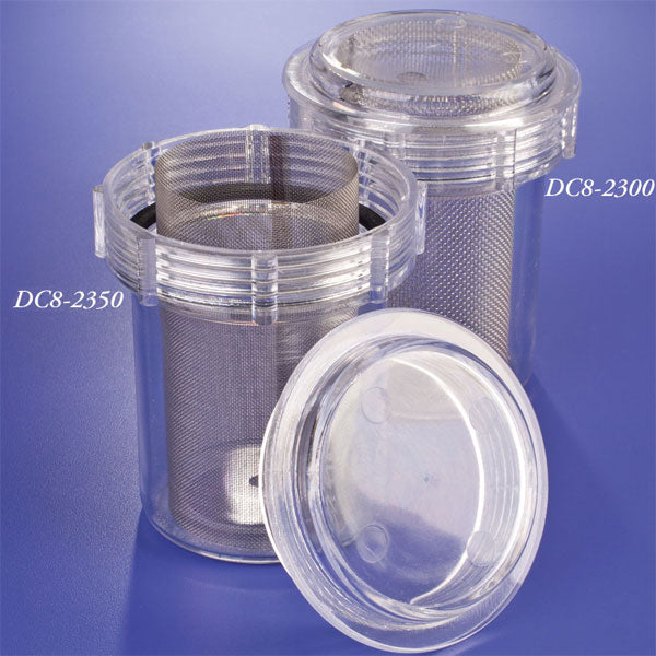 DISPOSABLE CANISTERS (3.5"W x 4.375"H) Finer Mesh Screen 8pcs/box ...